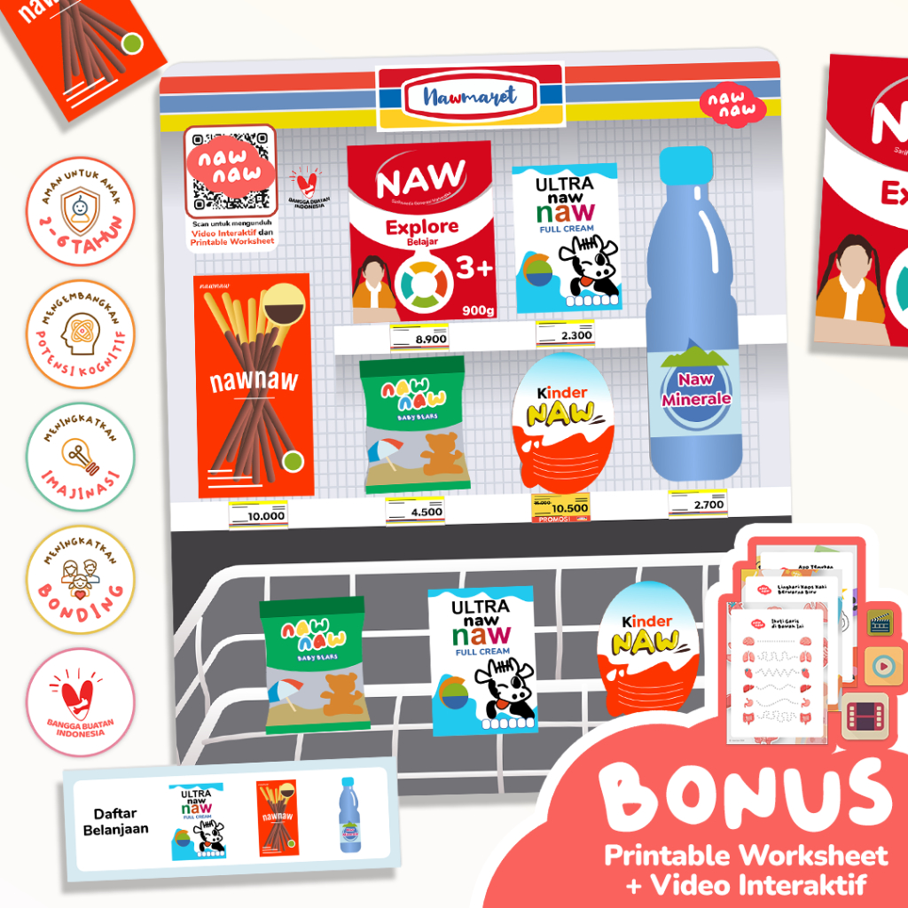 Jual BUSY PAGE Belanja BONUS Printable Worksheet by nawnaw | Shopee ...