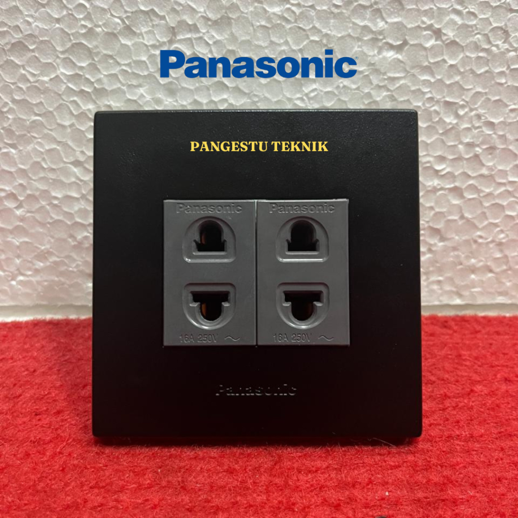 Jual Panasonic Dua Stop Kontak Universal Warna Hitam Seri Style/ Double ...