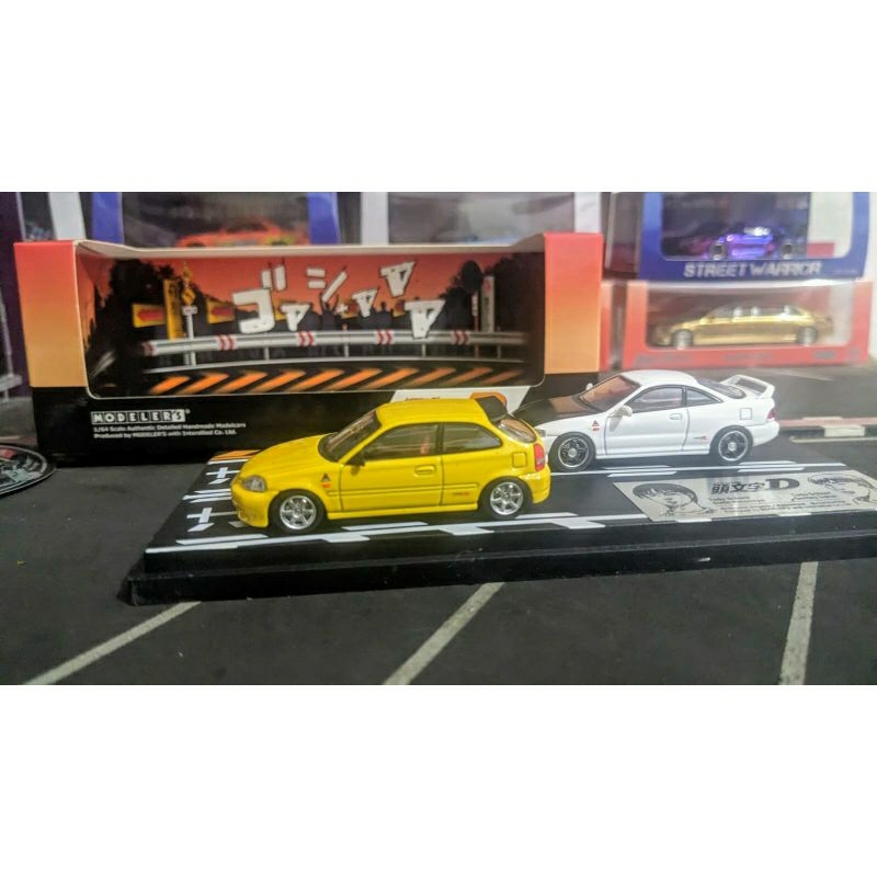Jual Diecast Modelers 64 set Initial D Honda Civic Ek9 Yellow dan Honda ...