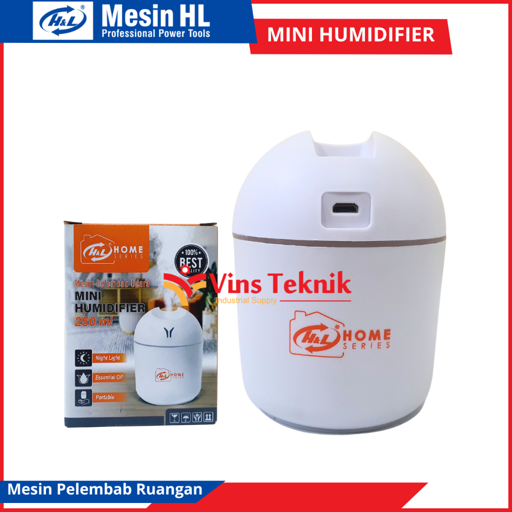 Jual Mesin Pelembab Ruangan H&L Mini Humidifier Diffuser 250ML | Shopee ...