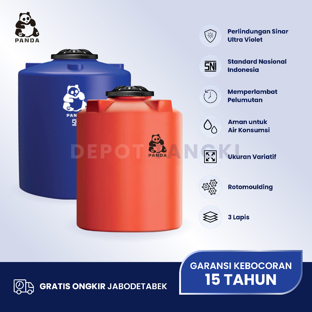Jual Tangki Air Toren Air Tandon Air Panda 500 liter, 650 liter, 1000 ...
