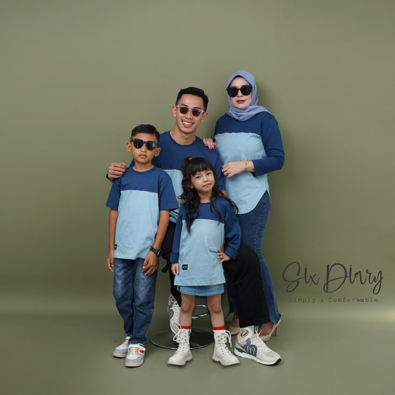 Jual Six Diary Official - Kaos Set Family Baju Couple Keluarga Kombinasi (Mineral Dusty) Baju ...