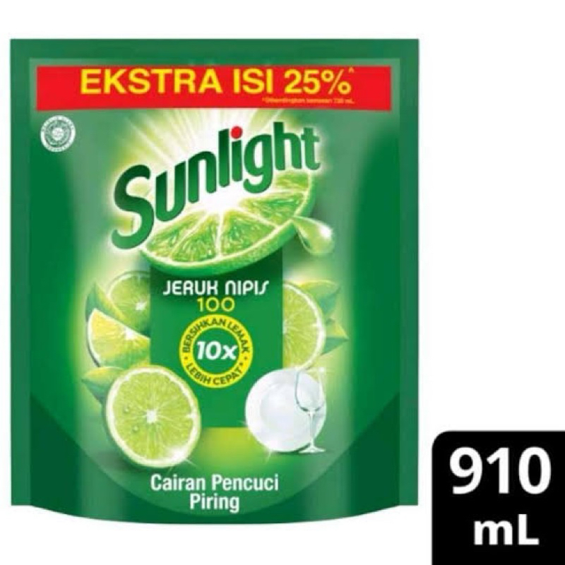 Jual SUNLIGHT HIJAU JERUK NIPIS JUMBO 910ml - sabun cuci piring ...