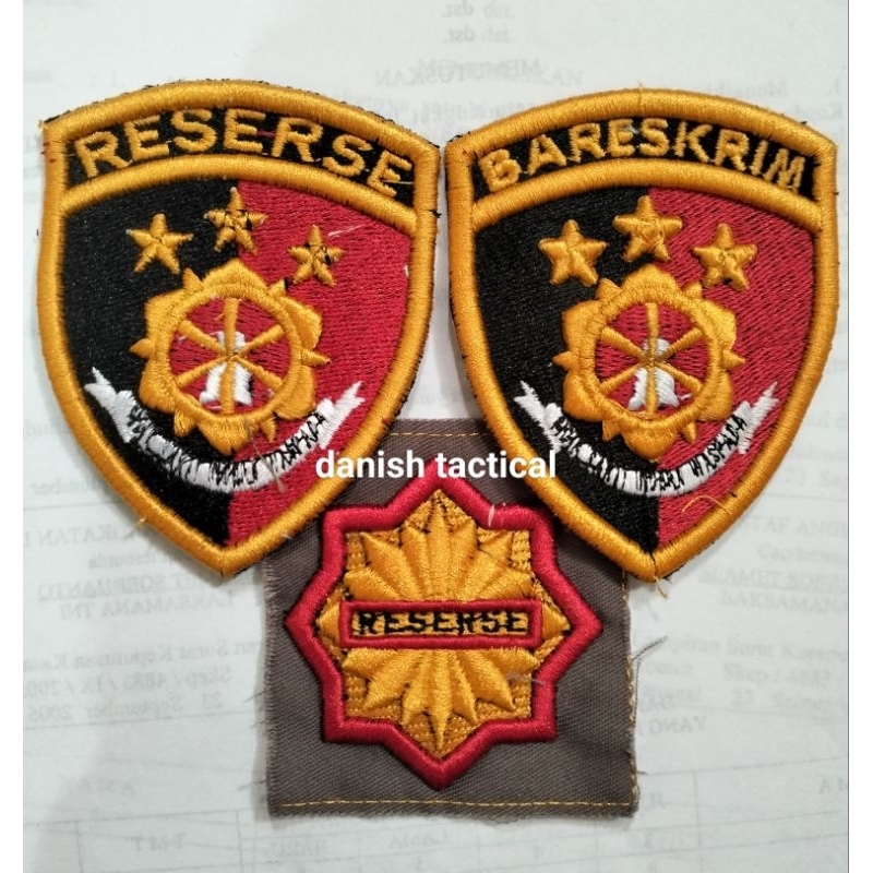 Jual BET BORDIR LOGO LAMBANG RESERSE BARESKRIM POLRI TIMBUL DAN BIASA ...