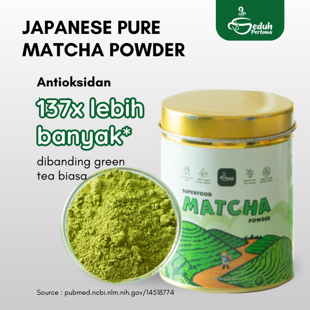 Jual Pure Matcha Japan Culinary Grade Kaleng 100 gram - Original 100% ...