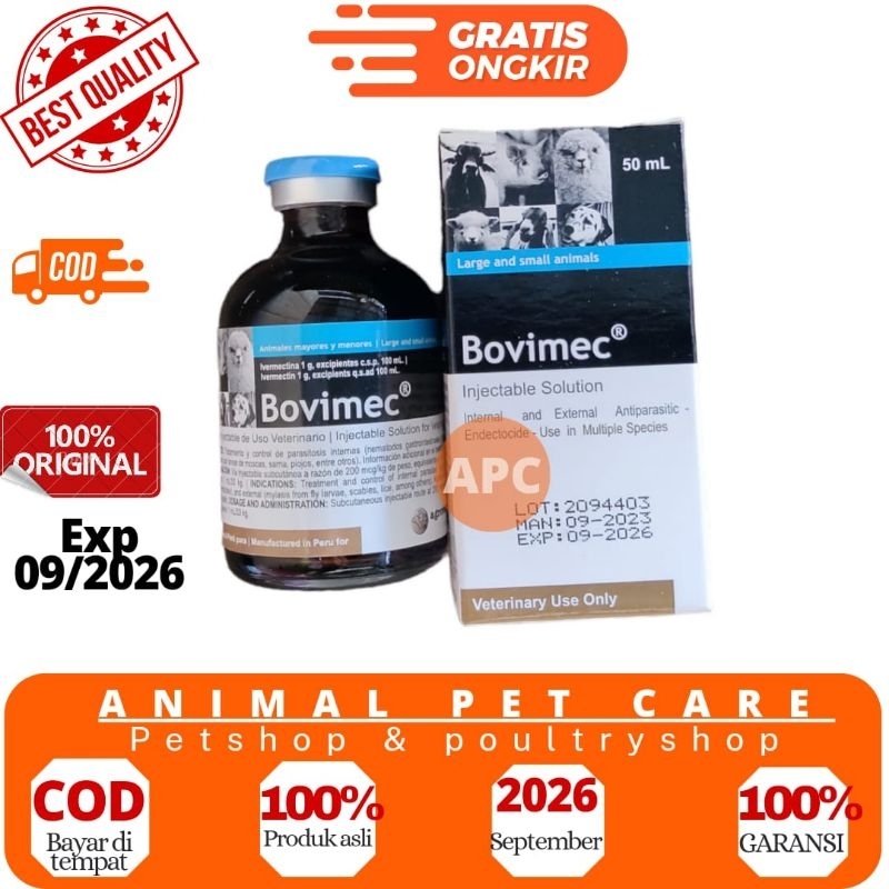 Jual BOVIMEC 50 ML Obat Anti Parasit - Obat Hewan ED 2025 | Shopee ...