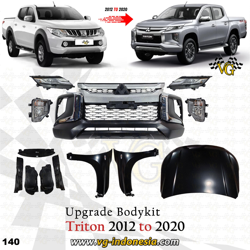 Jual BODYKIT TRITON 2012 TO 2020 UPGRADE TRITON 2012 TO 2020 FULLSET ...