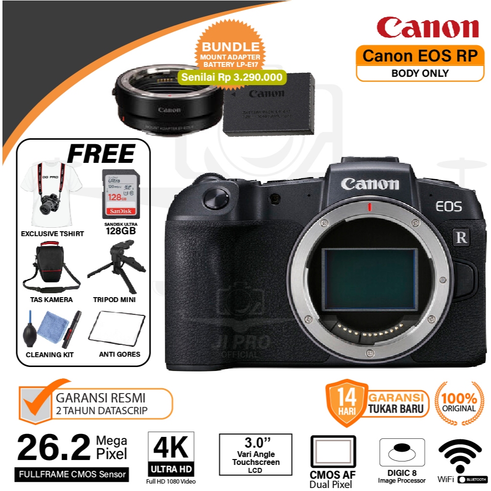 Jual Canon EOS RP Mirrorless Digital Camera Body Only EOS RP BO - EF ...