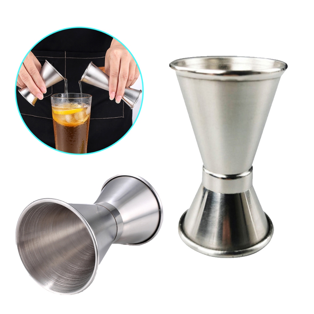 Jual Stainless Steel /PC Jigger Measurement Cup 15/ 30 ml cc Gelas Ukur ...
