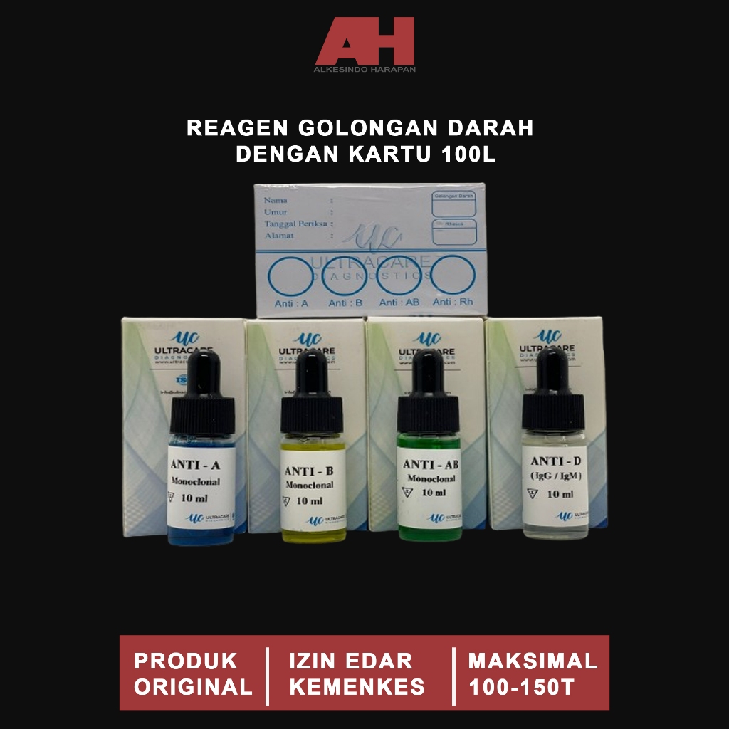Jual REAGEN TES GOLONGAN DARAH ORIGINAL 1 SET | Shopee Indonesia
