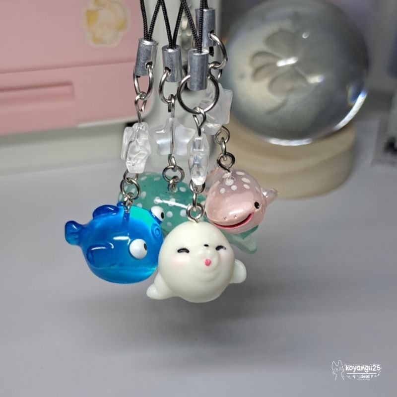 Jual Aquatic Ocean Friends Phonestrap | Beads Phone Charm Sea Animal ...