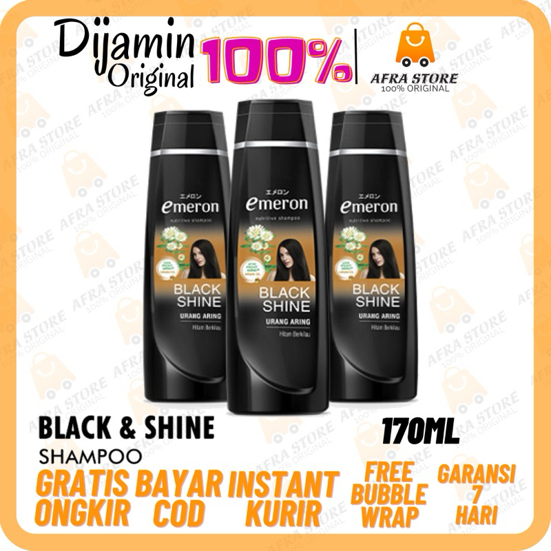 Jual Emeron Shampoo Black & Shine Botol 170 ml | Shopee Indonesia