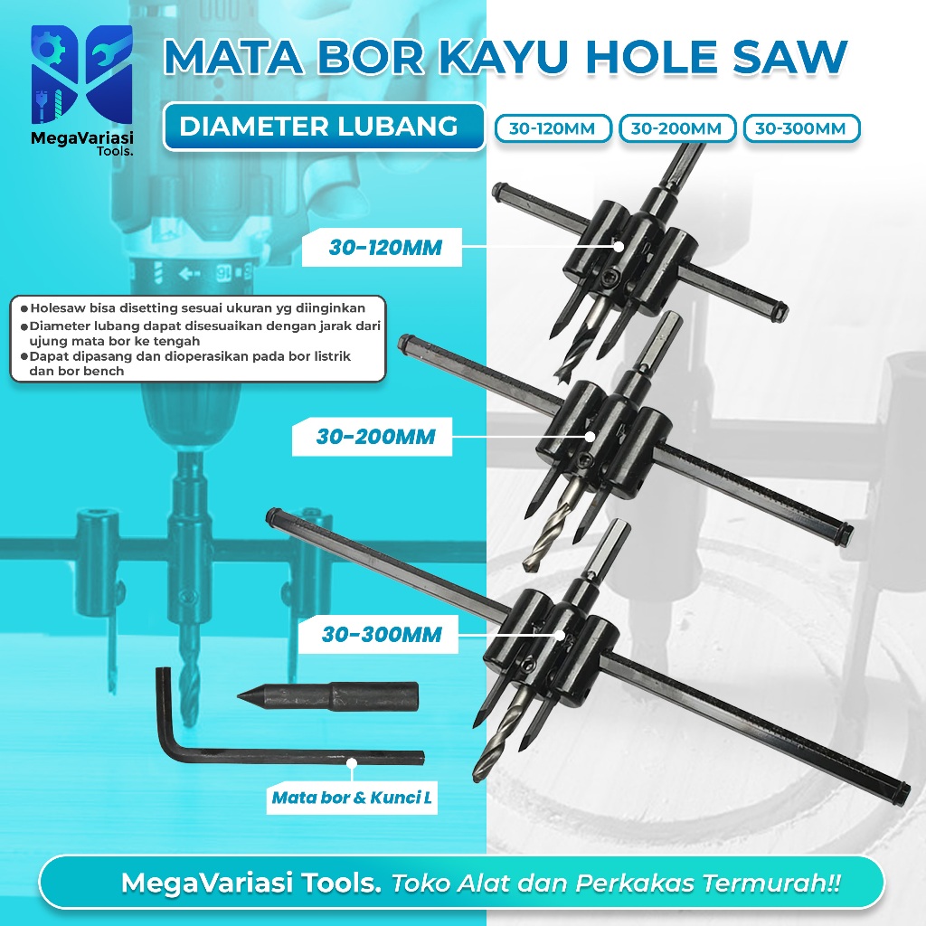 Jual MATA BOR KAYU JANGKA PELUBANG LINGKARAN ADJUSTABLE | Shopee Indonesia