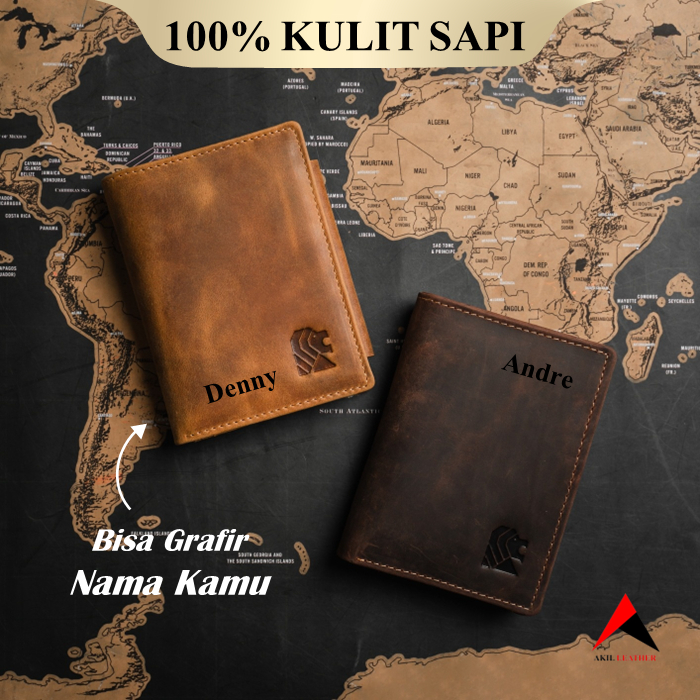 Jual Dompet Kulit Sapi Asli Pria Original Branded 100% Premium Leather ...