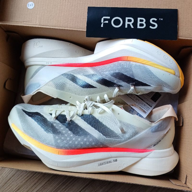 Jual Adidas Adizero Adios Pro 3 Ivory Crystal Sand || red orange white ...