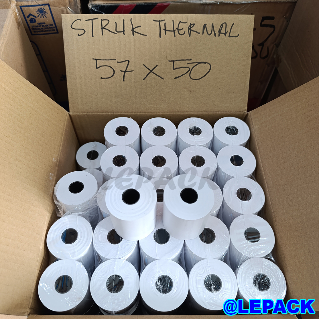 Jual Thermal Struk 57x50 Paper Roll Struk Kasir (1 DUS) | Shopee Indonesia