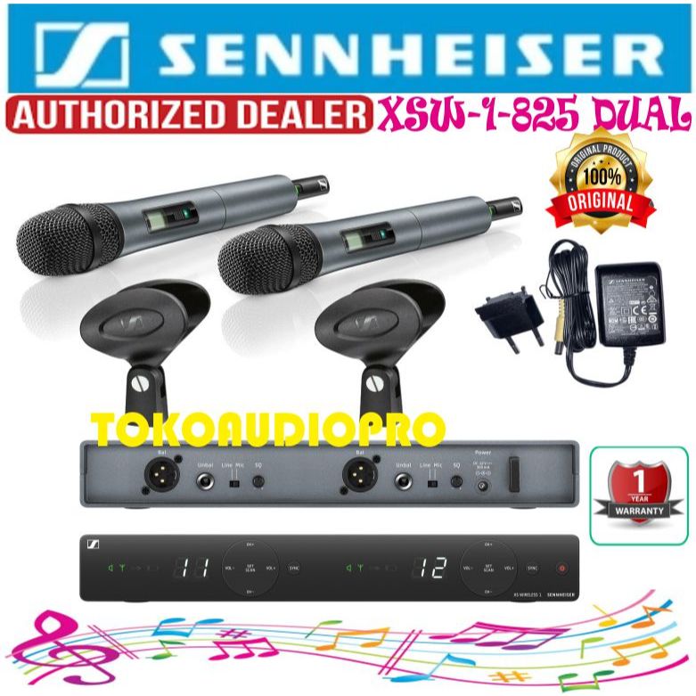 Jual Sennheiser XSW1-825 Dual Wireless Handheld Microphone Original XSW ...