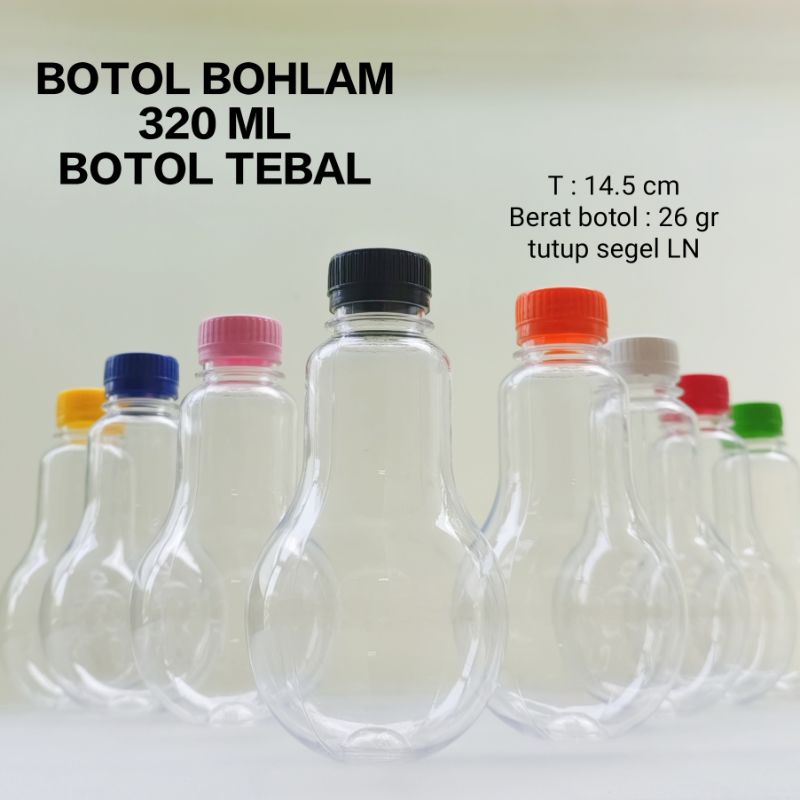 Jual BOTOL BOHLAM 320 ML / BOTOL PLASTIK TEBAL (LN) | Shopee Indonesia