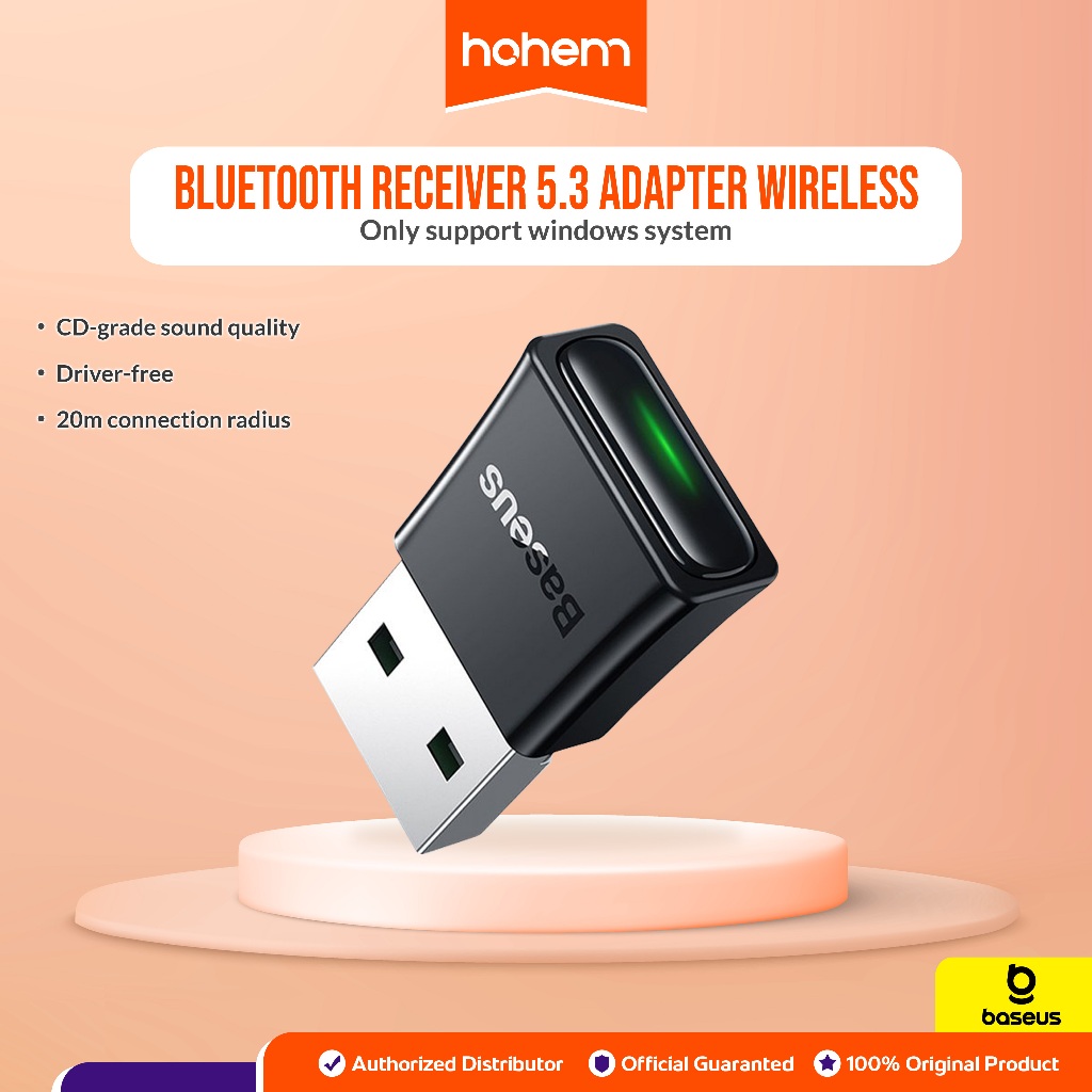 Jual Baseus BA07 Bluetooth Receiver 5.3 Adapter Wireless USB Dongle for ...