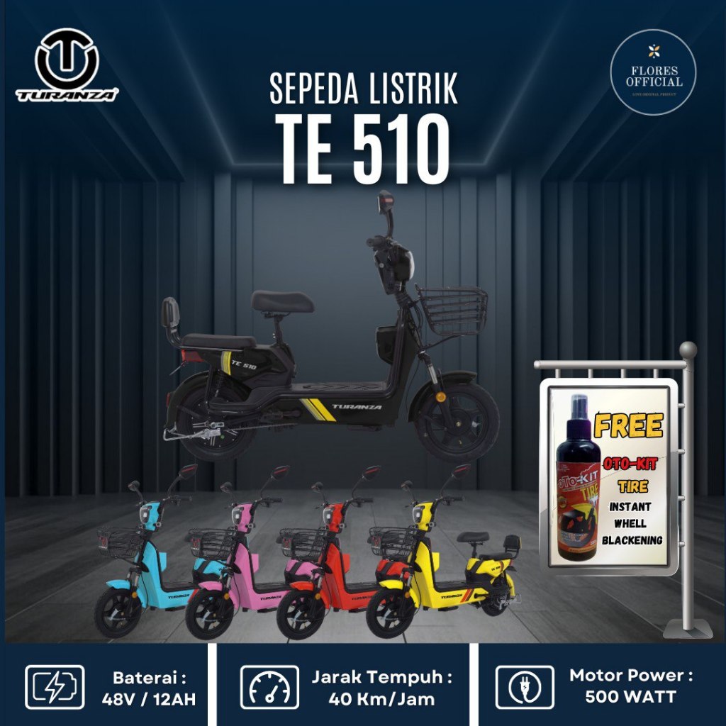 Jual SEPEDA LISTRIK TURANZA TE510 TE 510 Garansi Resmi | Shopee Indonesia