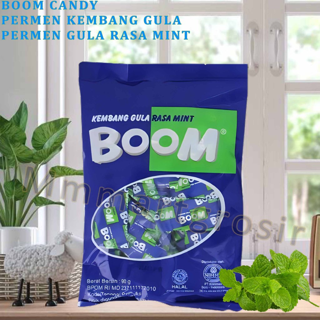 Jual Boom Candy / Permen Kembang Gula / Permen Gula Rasa Mint / 90gr ...