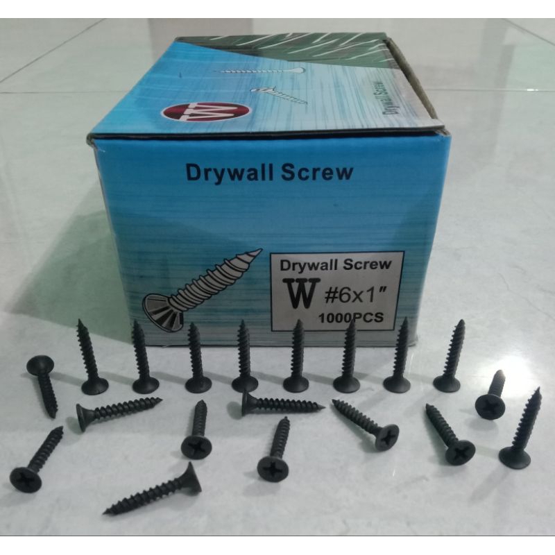 Jual SEKRUP GYPSUM/DRYWALL/SEKRUP HITAM/SEKRUP BAJA RINGAN 6 x 1" (2,5cm) | Shopee Indonesia