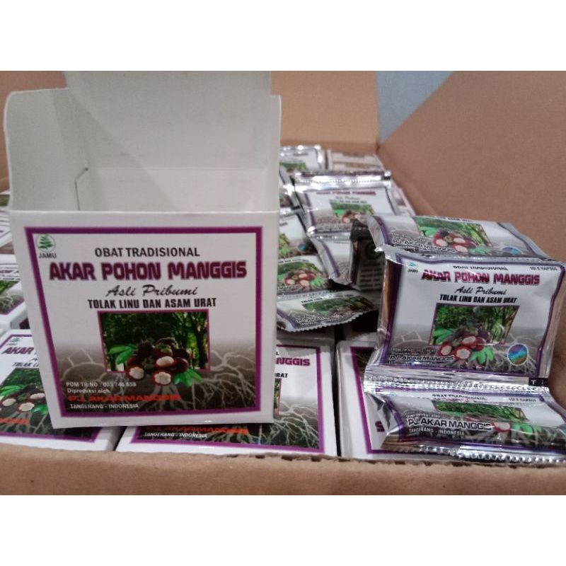 Jual KAPSUL AKAR POHON MANGGIS 1 box isi 20 sachet | Shopee Indonesia