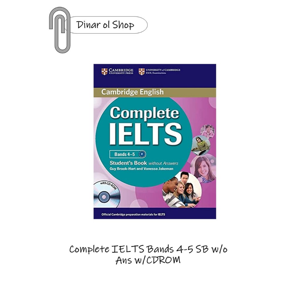 Jual Cambridge Complete IELTS Bands 4-5 SB w/o Ans w/CDROM | Buku IELTS ...