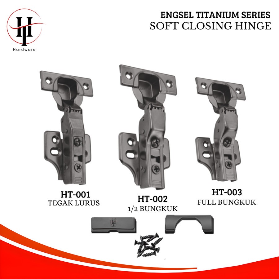 Jual Engsel LACI LEMARI Soft Closing Hinge TITANIUM SERIES | Shopee ...
