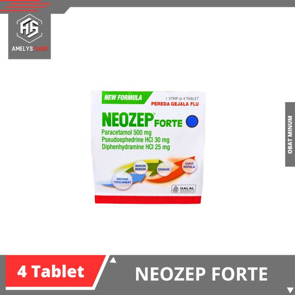 Jual NEW FORMULA Neozep Forte 1 Strip Isi 4 Tablet | Shopee Indonesia