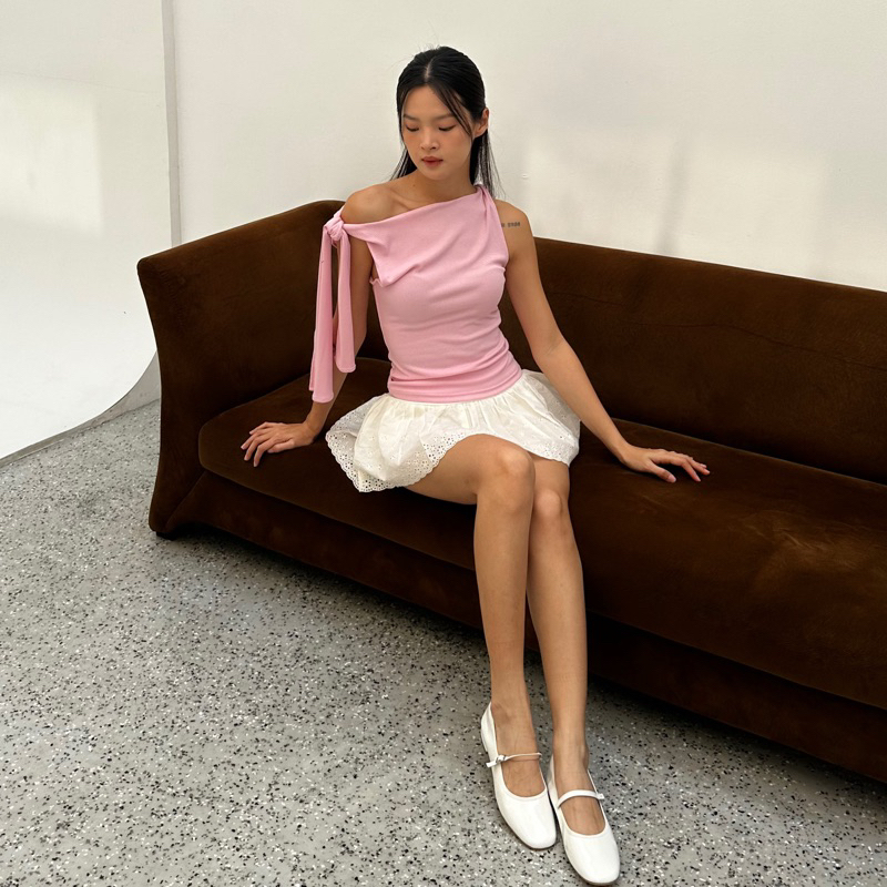 Jual BRIE TOP | LALE | Atasan Tanktop Sabrina Off Shoulder Basic Ribbed ...