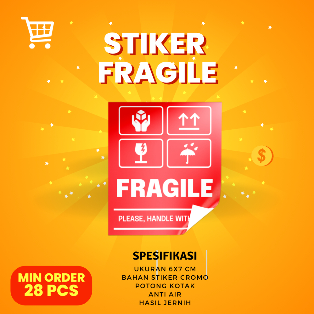 Jual STIKER FRAGILE / STICKER PECAH BELAH / STICKER PENGIRIMAN CHROMO ...
