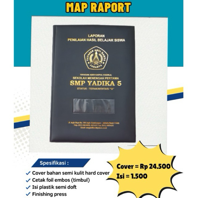 Jual Map rapot / map raport / laporan penilaian belajar siswa ...