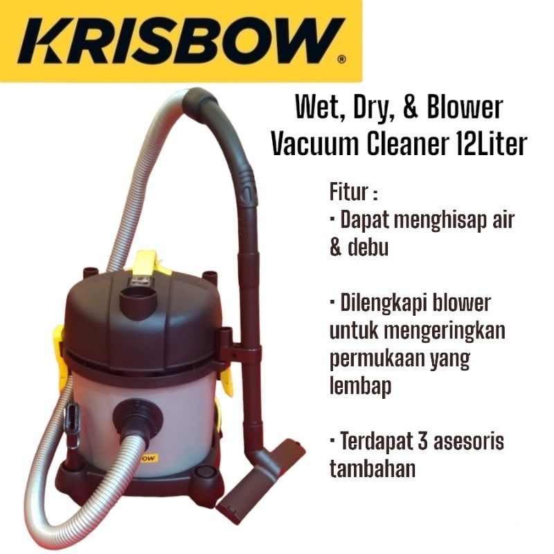 Jual WET & DRY VACUUM CLEANER 12L, VACUUM CLEANER KRISBOW | Shopee Indonesia