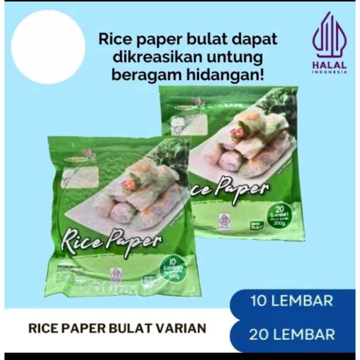 Jual Rice Paper Bulat 100gr/200gr Banh Trang High Qualiti Kulit Lumpia ...