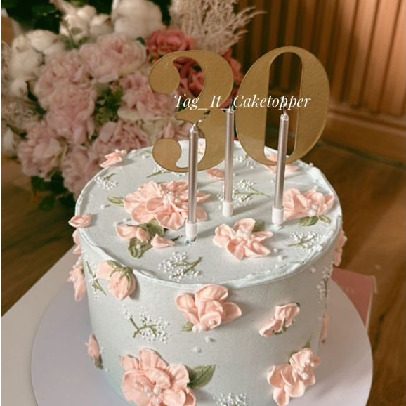 Jual Cake Topper Angka Ulang Tahun Akrilik Hiasan Tusukan Kue Birthday ...