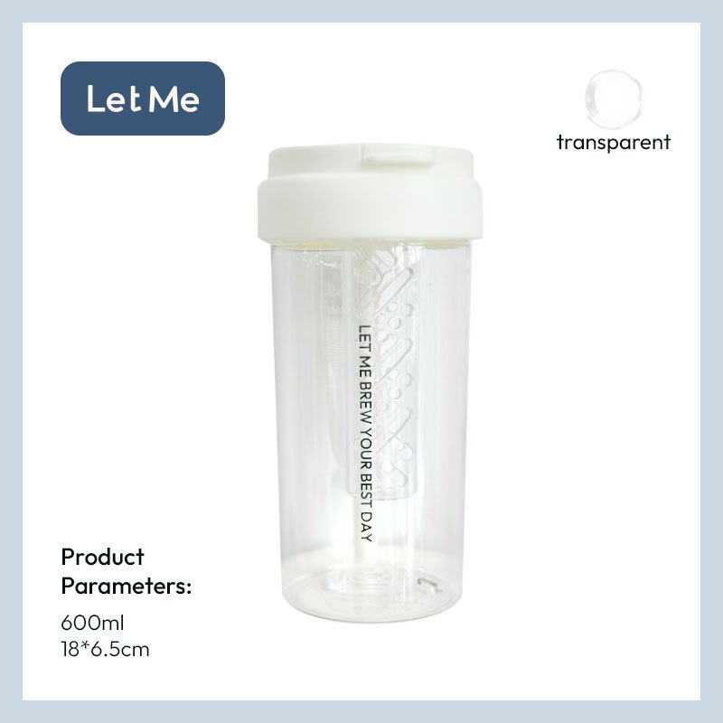Jual Let Me Botol Minum Infused Water 600 ML Filter Pemisah Dan Sedotan ...
