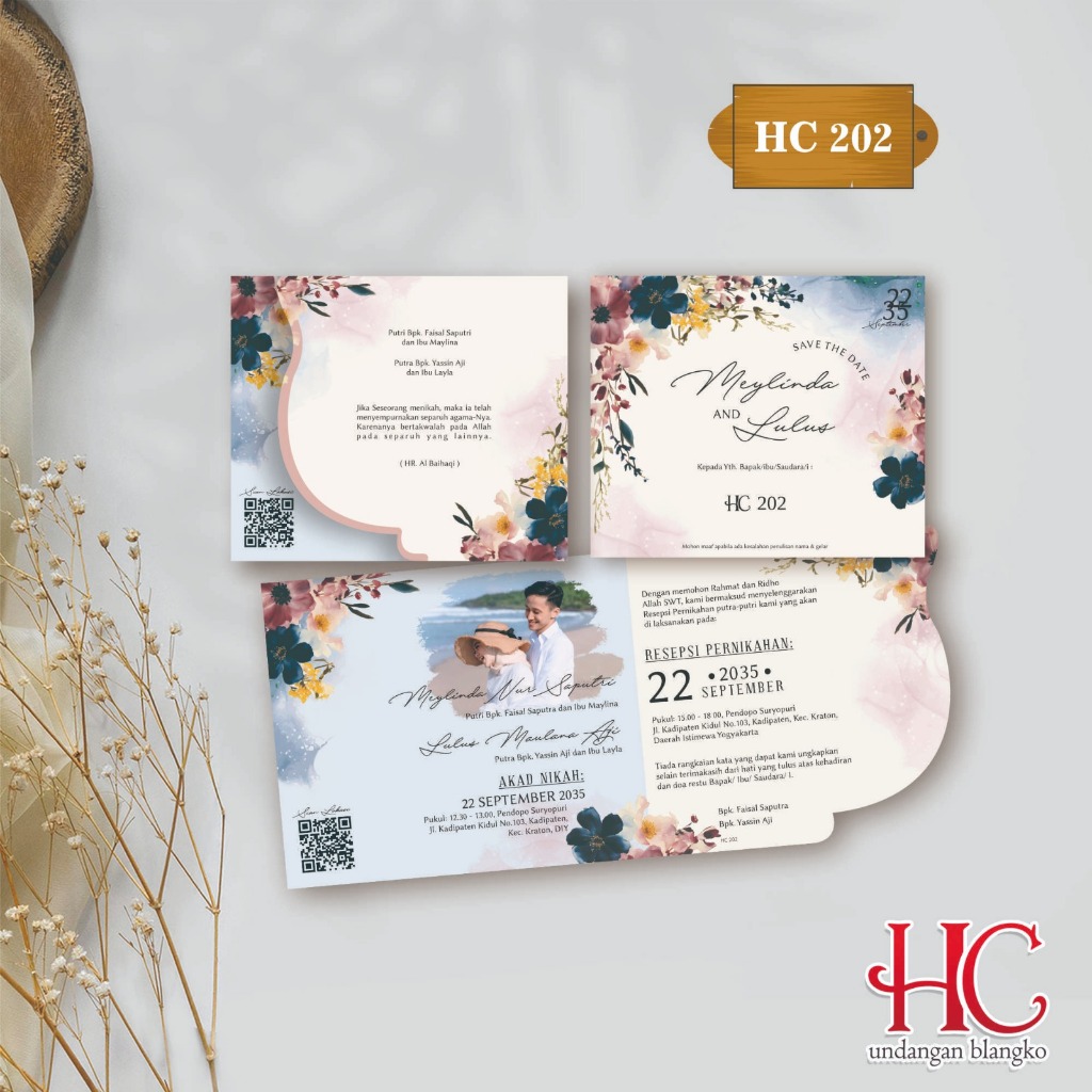 Jual Blangko Undangan HC 202 (Free File Setting Corel) | Shopee Indonesia