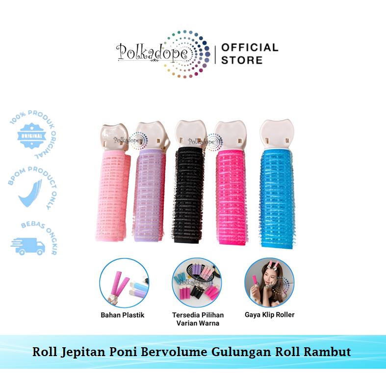 Jual Polkadope Official - Roll Rambut Korea Roll Jepitan Poni Bervolume ...