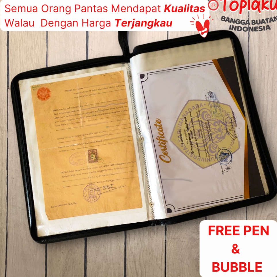 Jual Harga Kompetitif TOPLA Map Ijazah Dokumen Keeper Resleting Anti ...