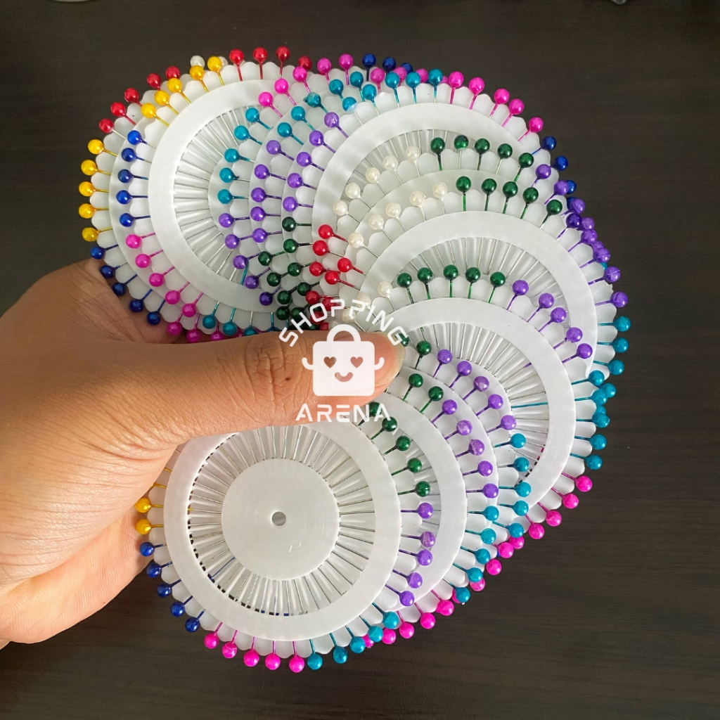 Jual Jarum Pentul Warna Warni Aksesoris Untuk Hijab Kerudung Jilbab ...