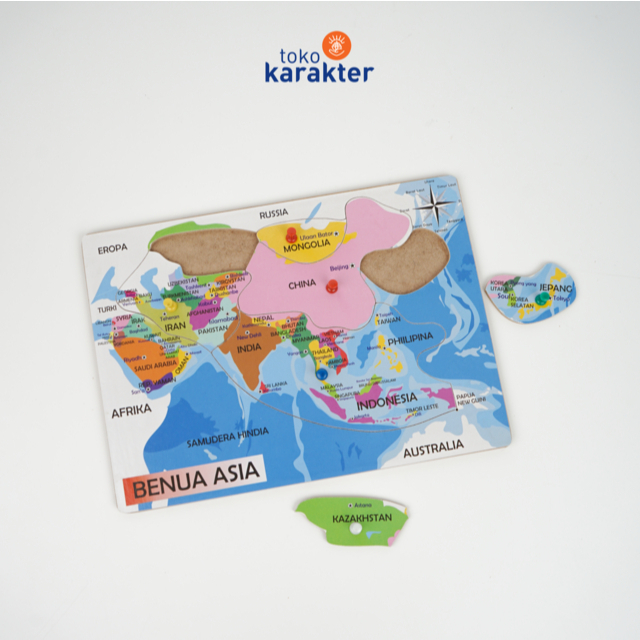 Jual Mainan Puzzle Peta Benua Asia | Shopee Indonesia