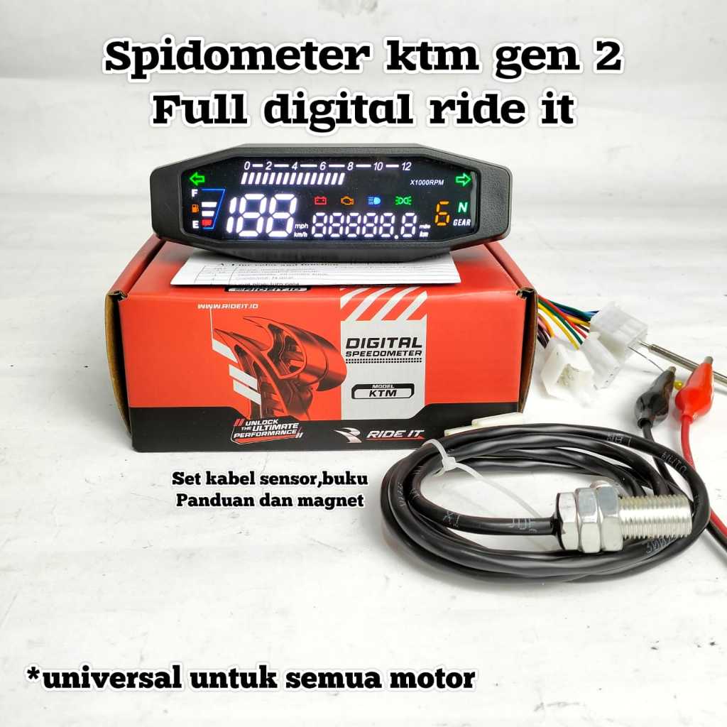Jual SPIDOMETER KTM FULL DIGITAL SPEEDO KTM GEN 2 KOSO IMPORT RIDE IT ...