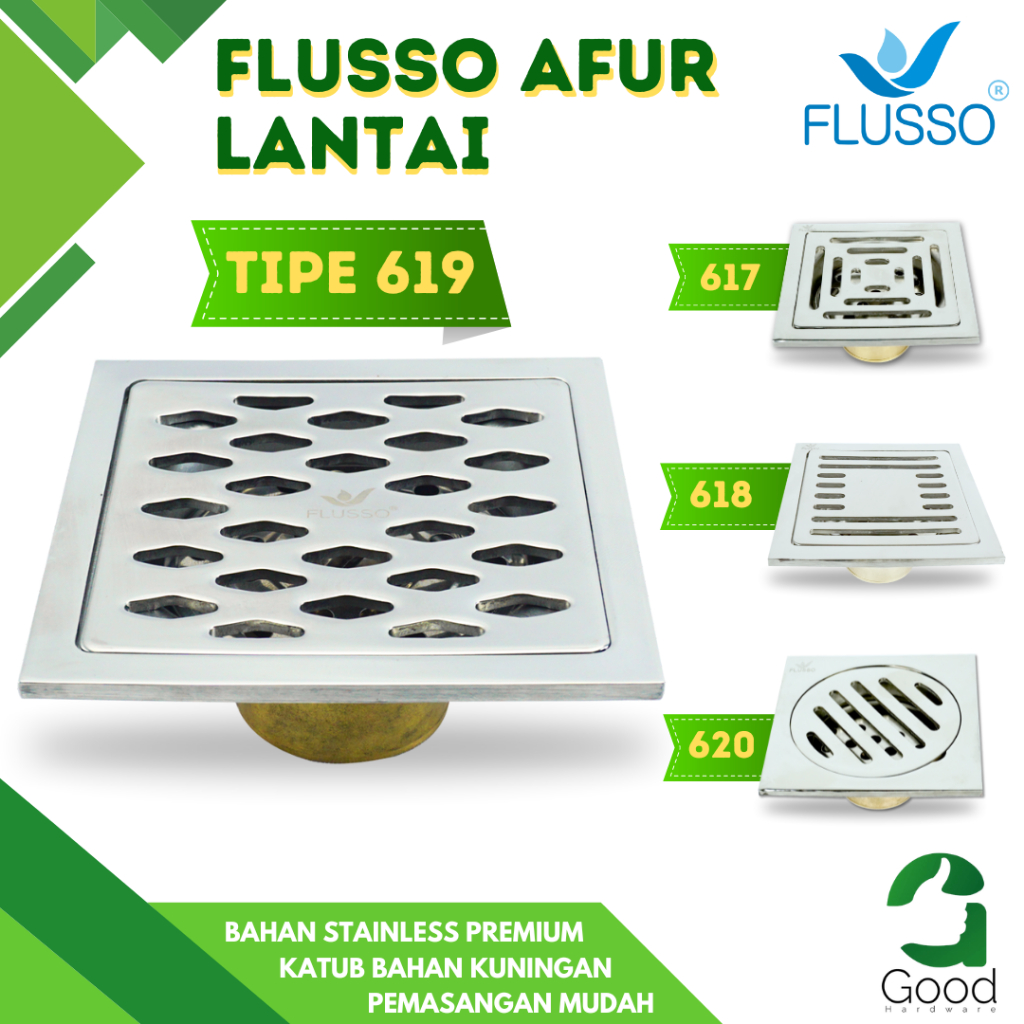 Jual Flusso Floor Drain Stainless 4 Inch Anti Serangga / Afur Saringan ...