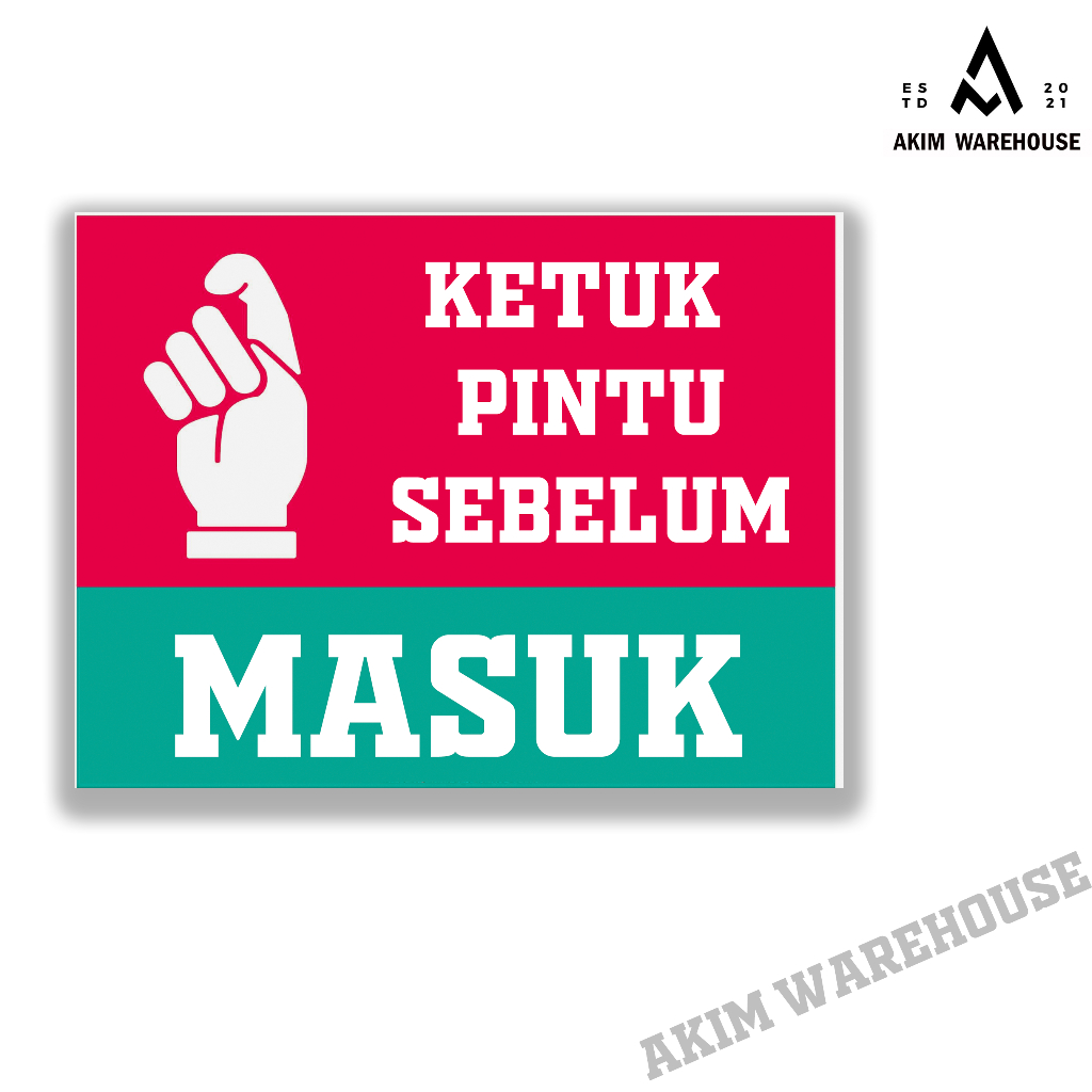 Jual Stiker Ketuk Pintu Sebelum Masuk | Shopee Indonesia