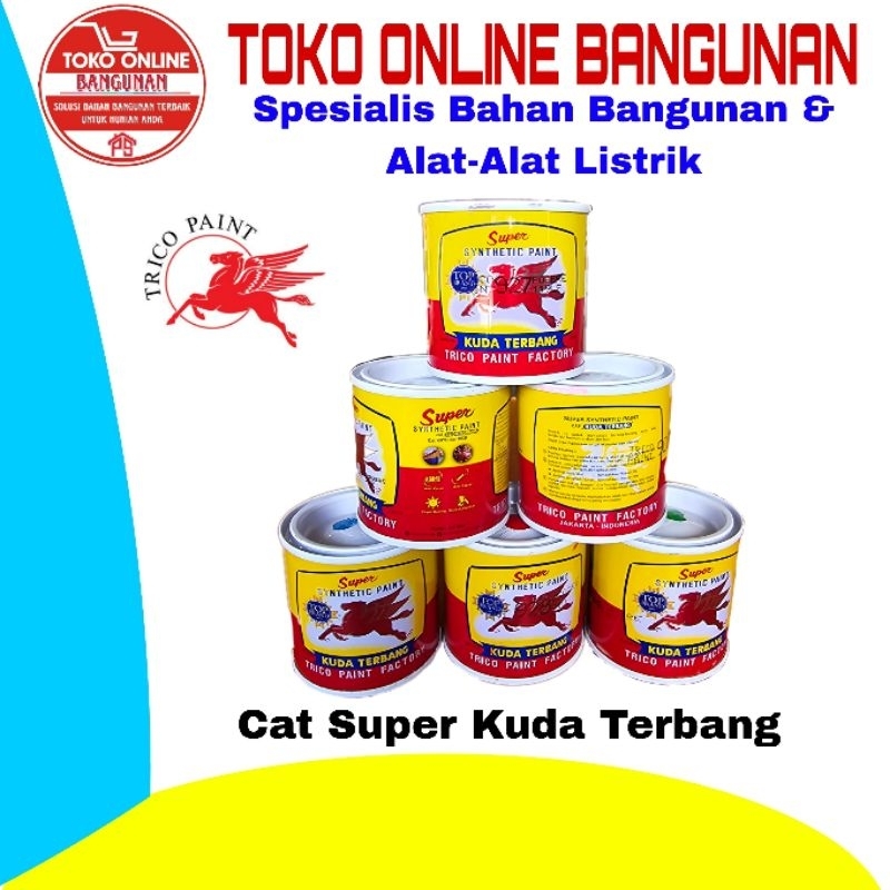 Jual CAT KUDA TERBANG KALENG KECIL 100 ML KAYU BESI MINYAK HITAM/PUTIH ...