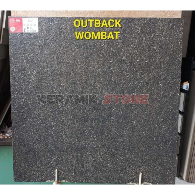 Jual granit artile 60x60 hitam kasar texture outback wombat | Shopee ...