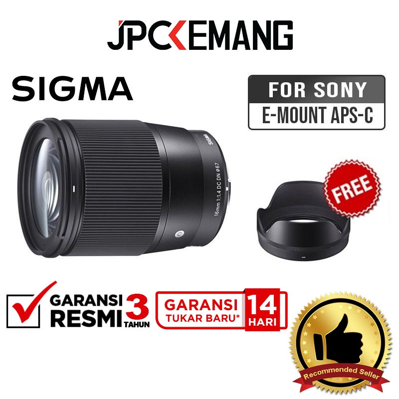 Jual Sigma 16mm f1.4 Sony E APSC DC DN Contemporary Sigma 16 f/1.4 Garansi Resmi | Shopee Indonesia