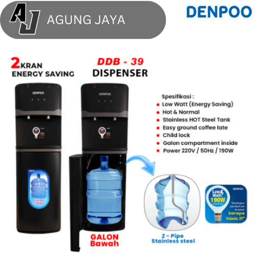 Jual DENPOO DISPENSER AIR GALON BAWAH DBB39 HOT/ NORMAL LOW WATT ...