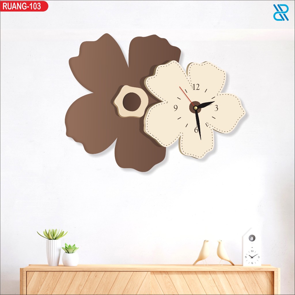 Jual RC 198 Jam Dinding BUNGA BOHO AESTETIK LED HOME Sweet Home Hiasan ...